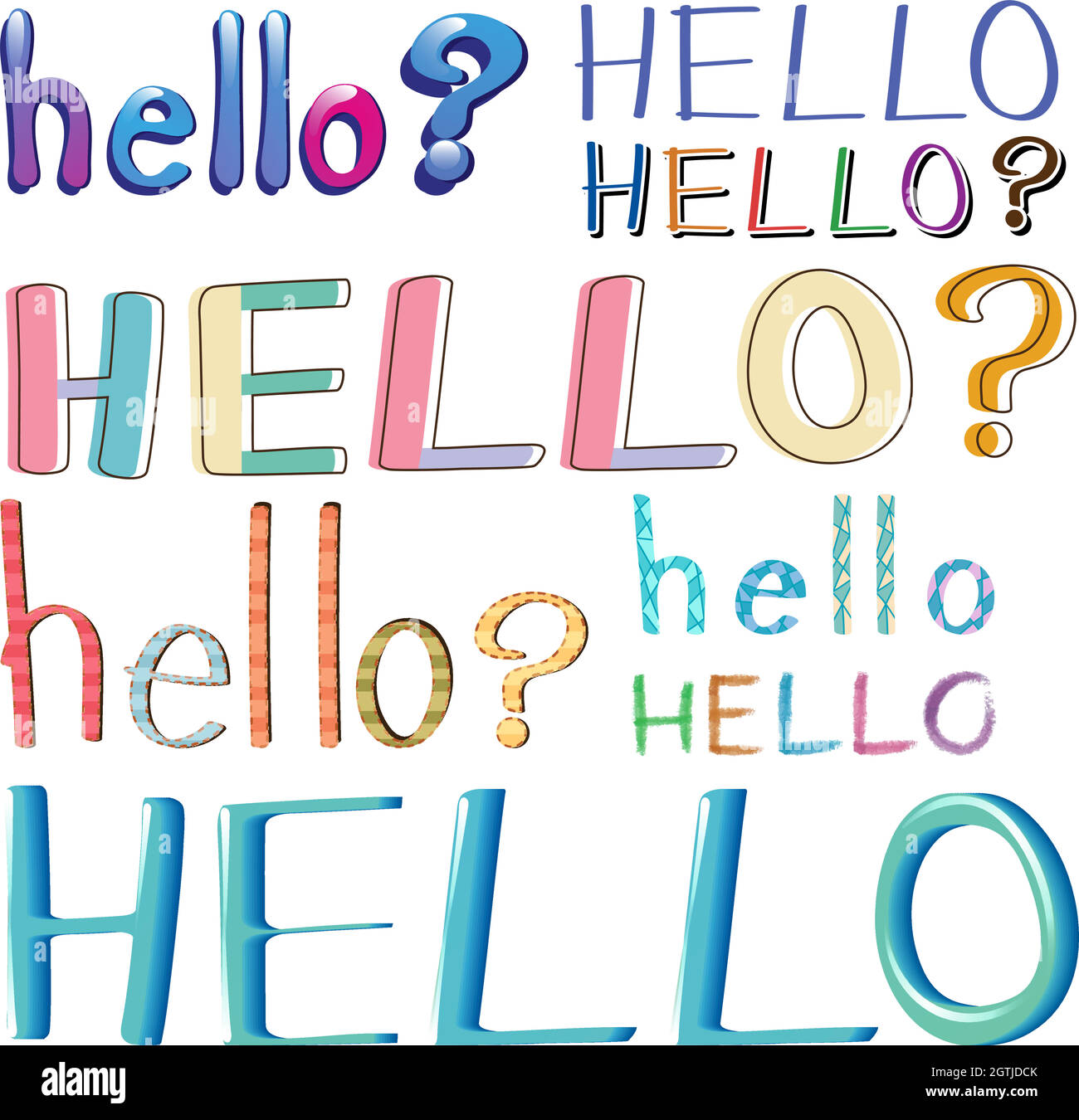 Hello letters Stock Vector Images - Alamy
