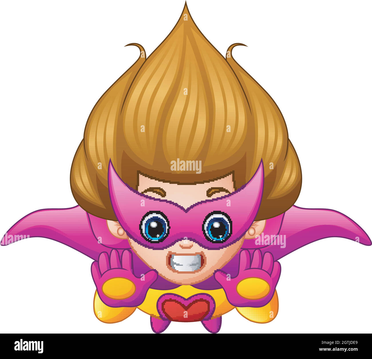 Superhero girl cartoon hi-res stock photography and images - Alamy