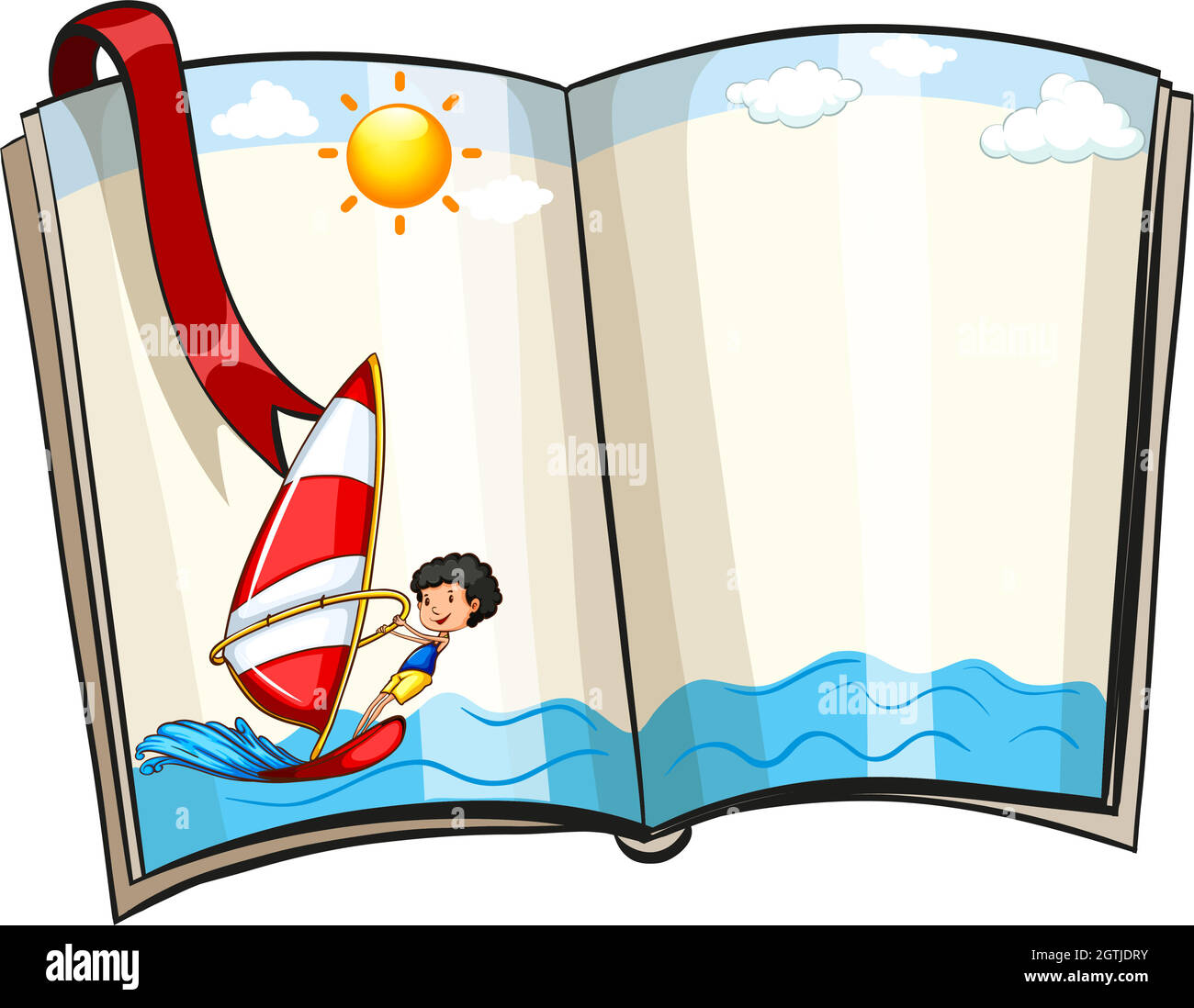 Surfing illustration book Stock Vector Images - Alamy