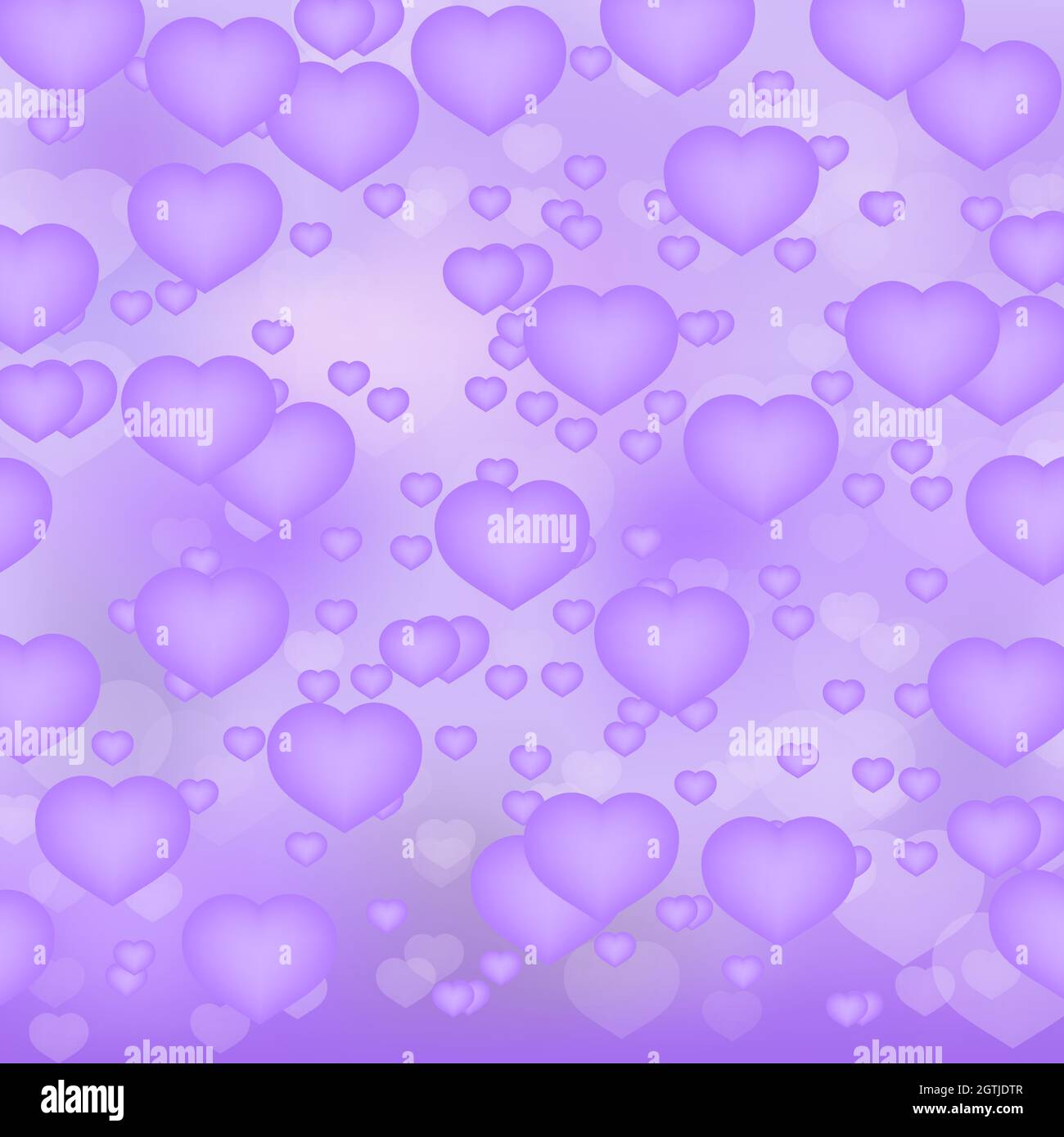 Ultra violet hearts 3d background. Valentine s day shiny greeting card ...