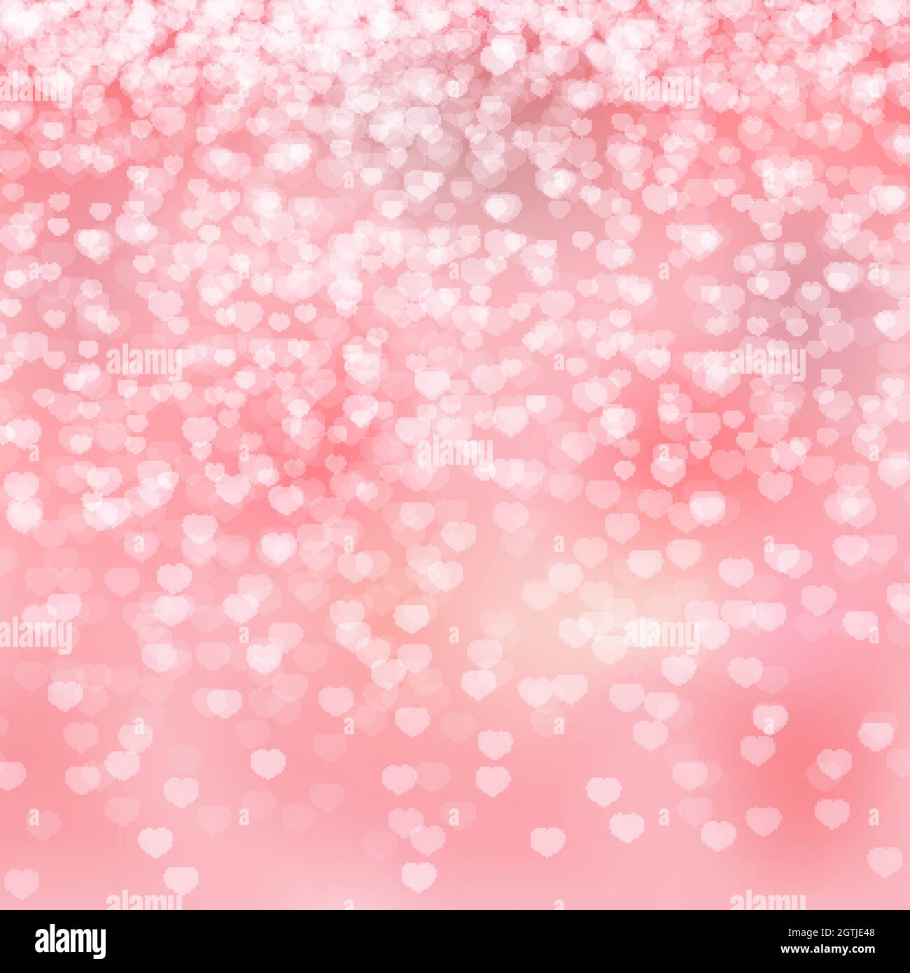 Pink hearts confetti background. Valentine s day shiny greeting card ...