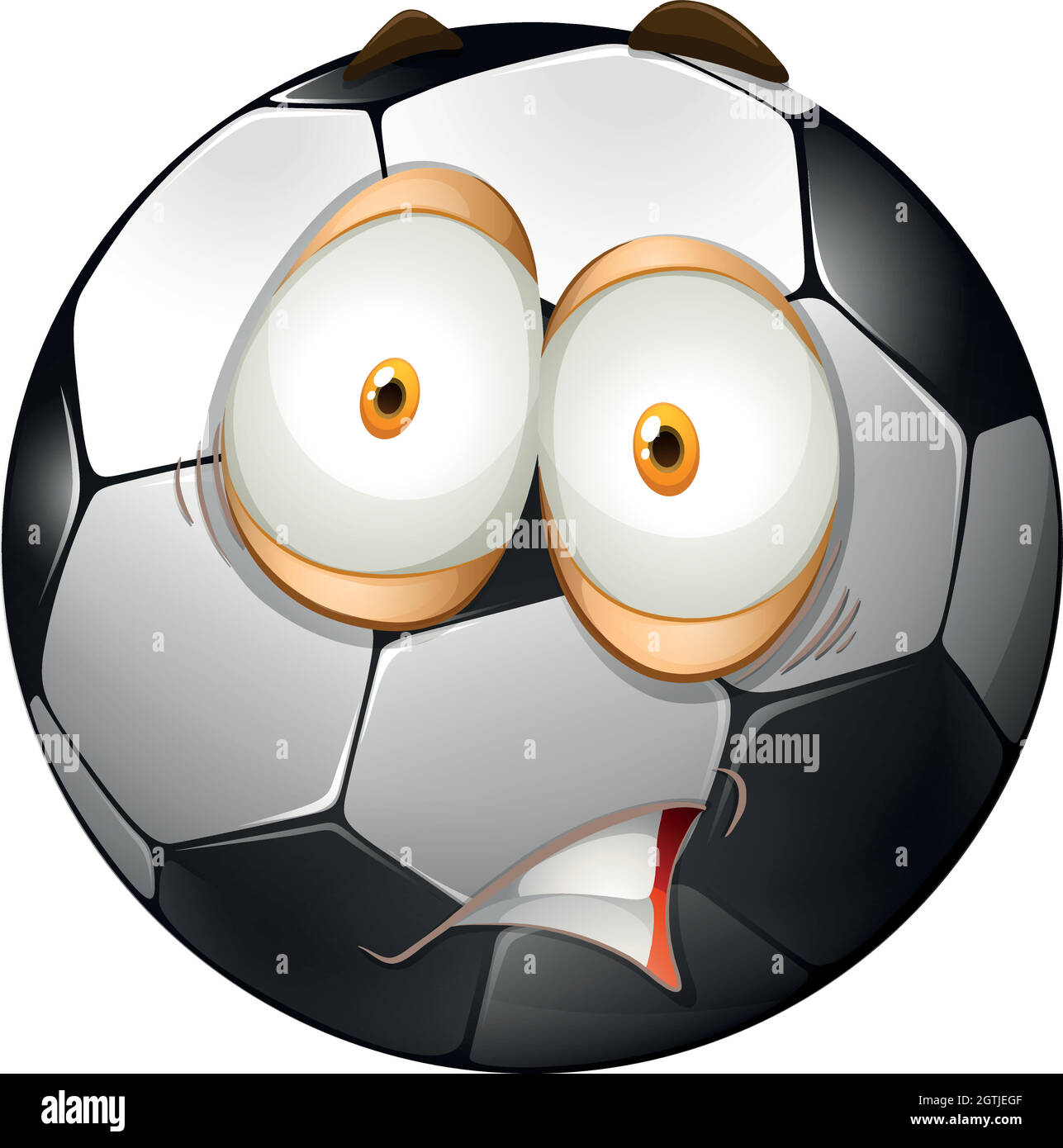 Football with shocking face Stock Vector Image & Art - Alamy