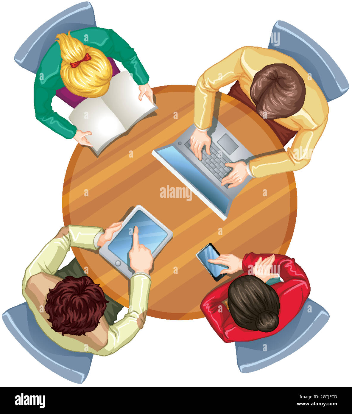 Meeting table cartoon hi-res stock photography and images - Alamy
