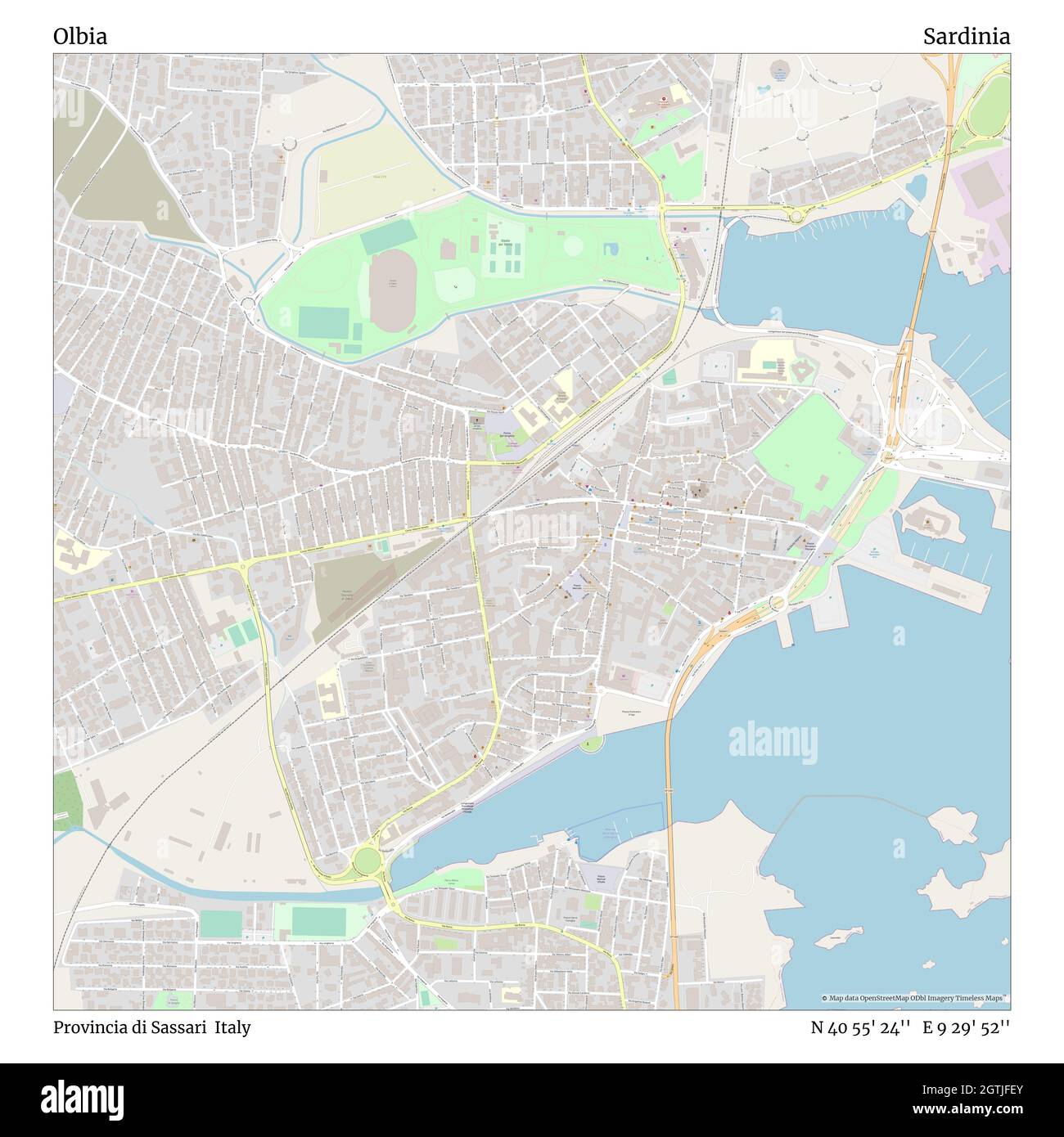 Olbia map Cut Out Stock Images & Pictures - Alamy