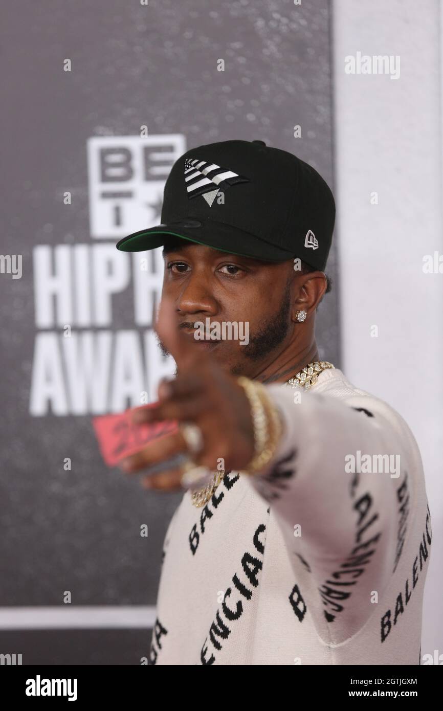Benny the Butcher attends the 2021 BET Hip Hop Awards arrivals at the ...