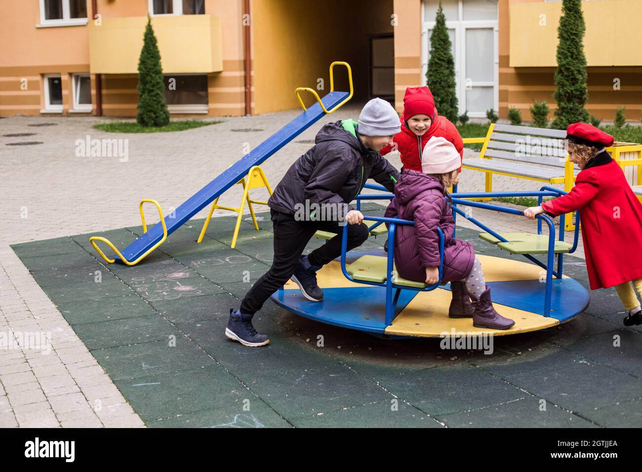 Playground Merry Go Round High Resolution Stock Photography and Images ...