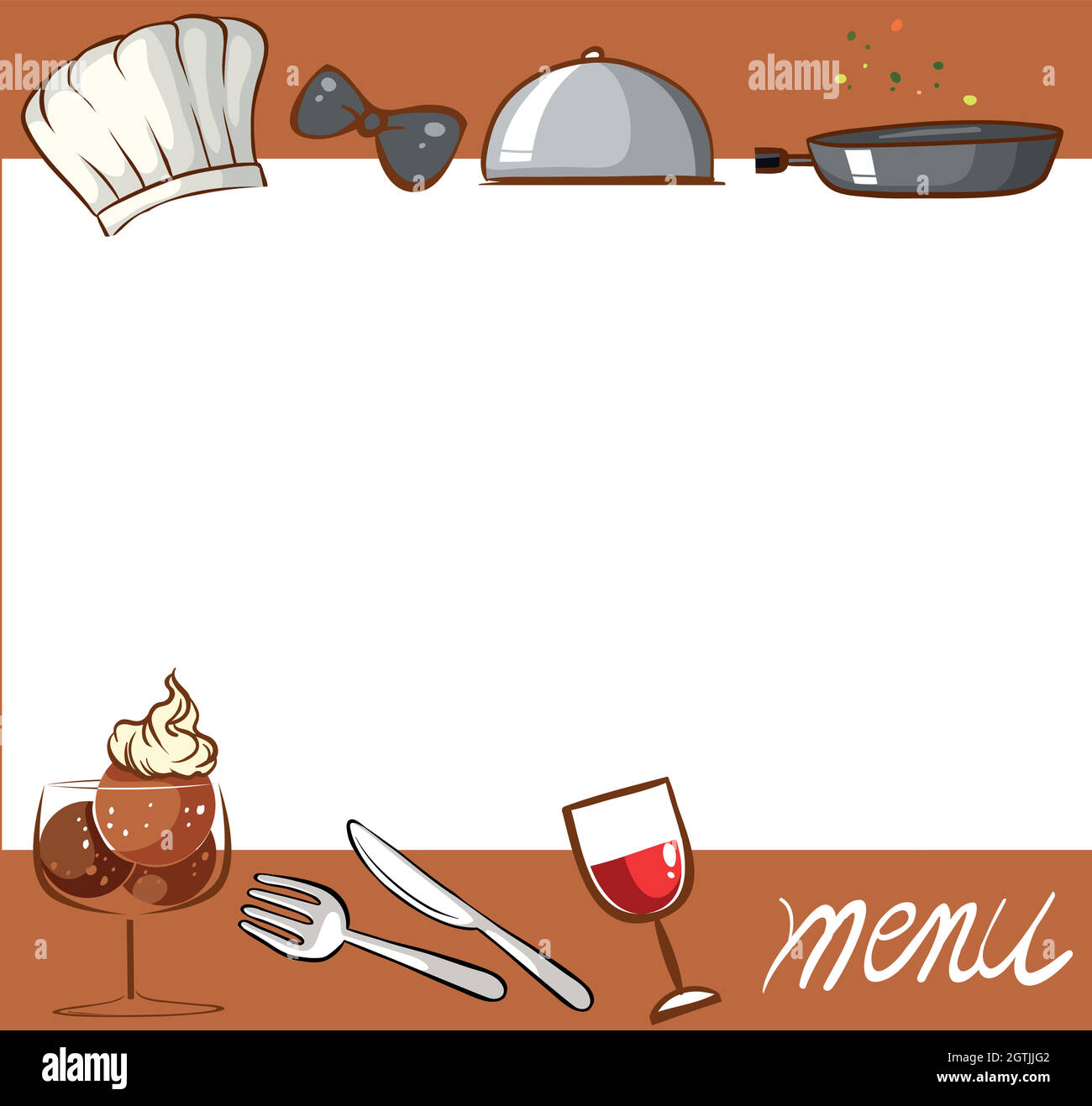 Menu design with culinary objects Stock Vector Image & Art - Alamy