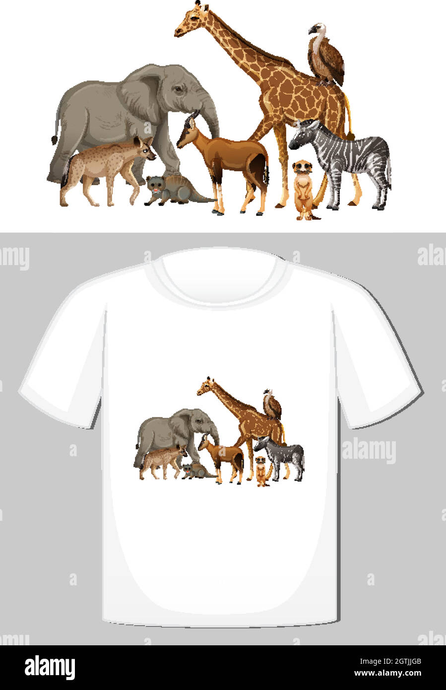 Group of wild animals design for t-shirt Stock Vector Image & Art - Alamy