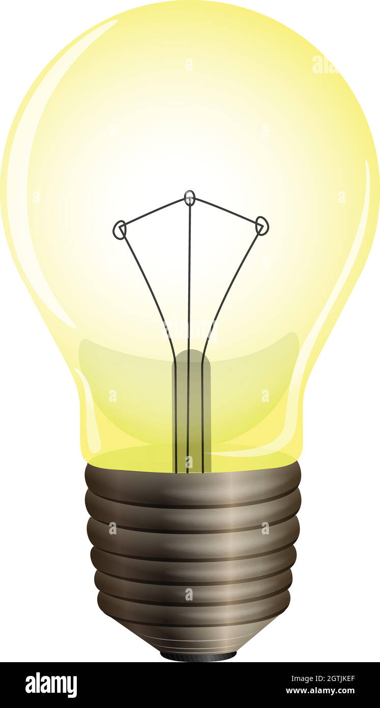 Light bulb yellow background Stock Vector Images - Alamy