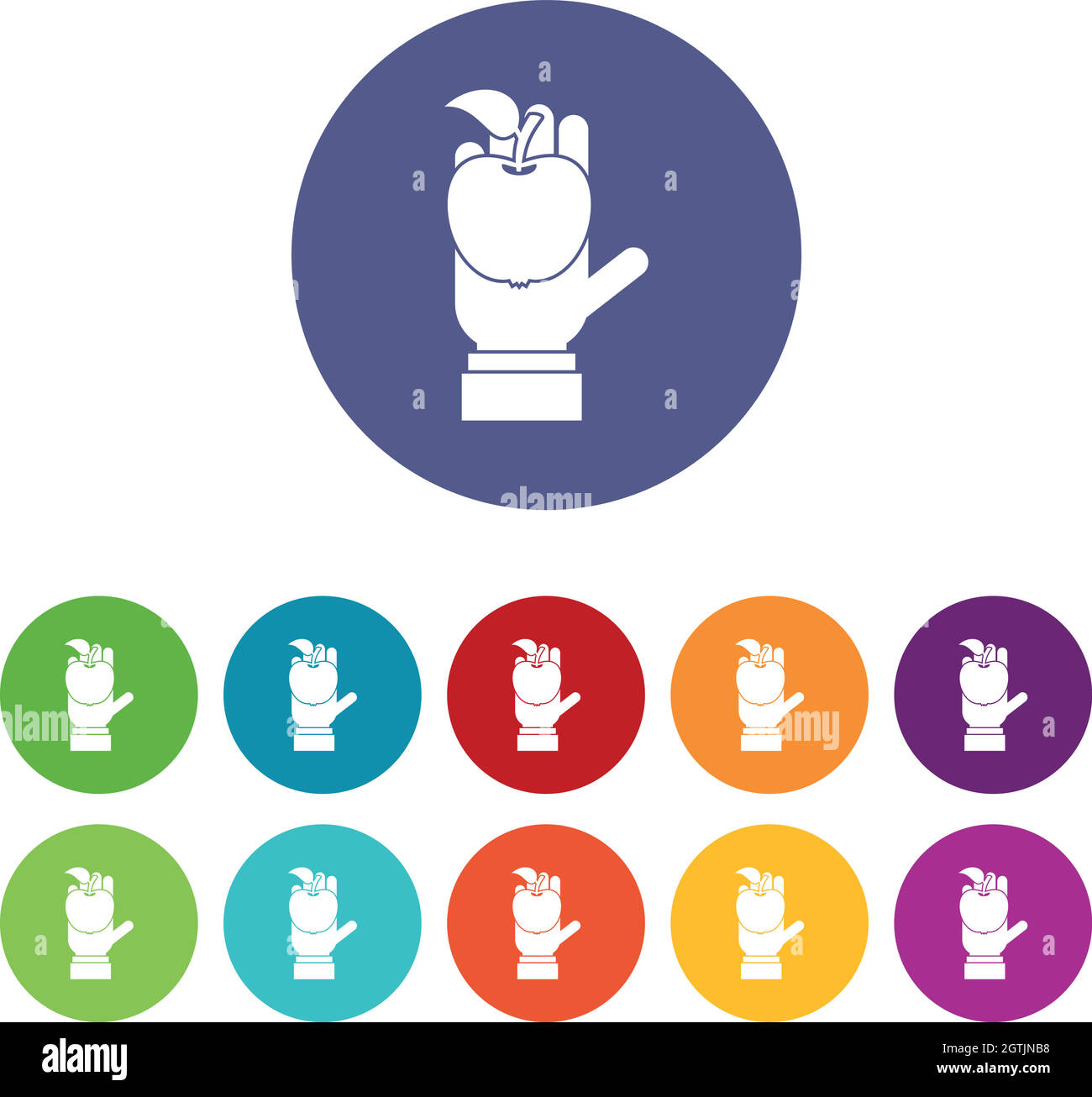 Apple hand illustration Stock Vector Images - Alamy