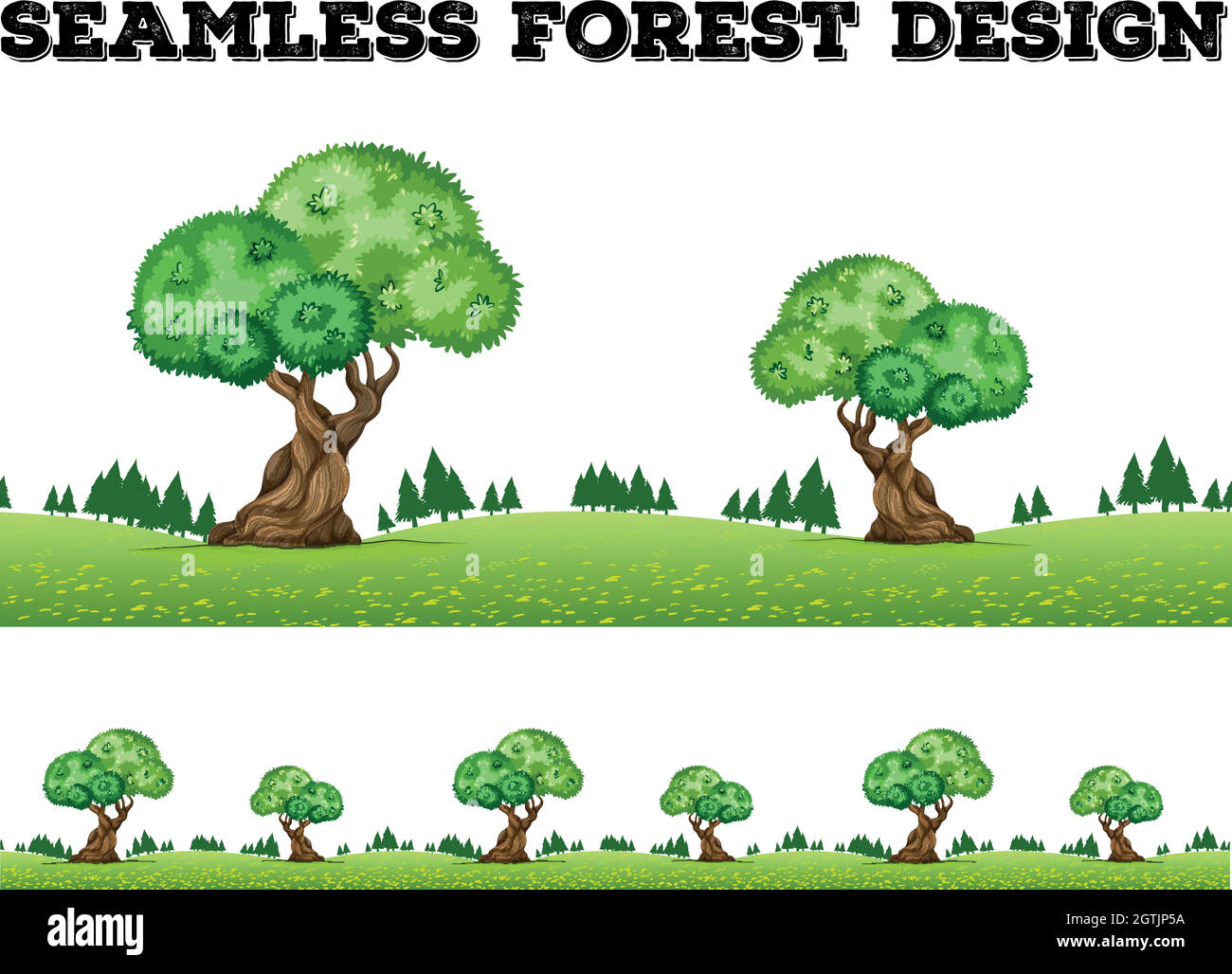 Trees in field background Stock Vector Images - Alamy