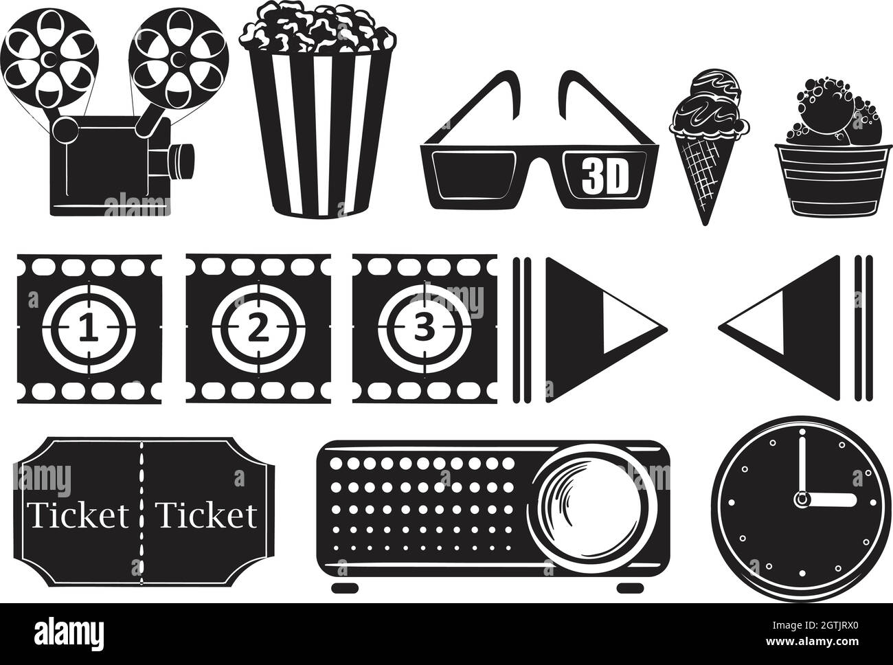 Cinema doodle movie background Cut Out Stock Images & Pictures - Alamy