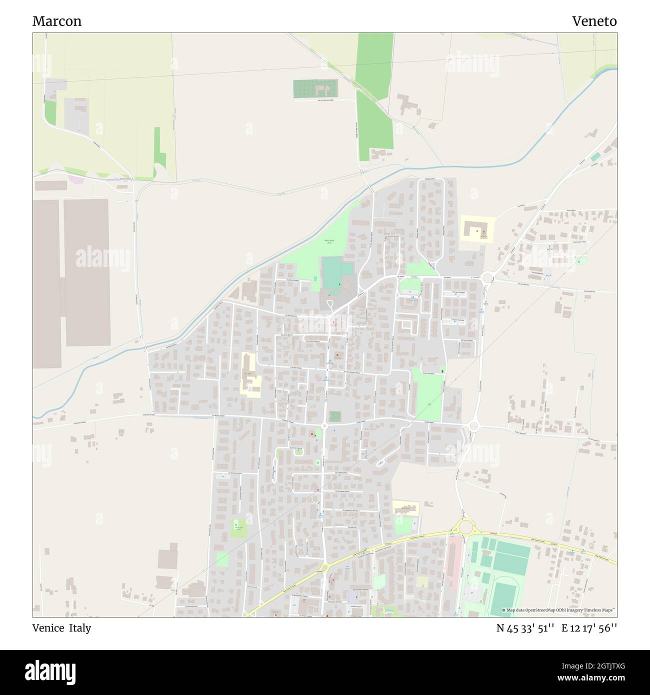 Marcon, Venice, Italy, Veneto, N 45 33' 51'', E 12 17' 56'', map ...