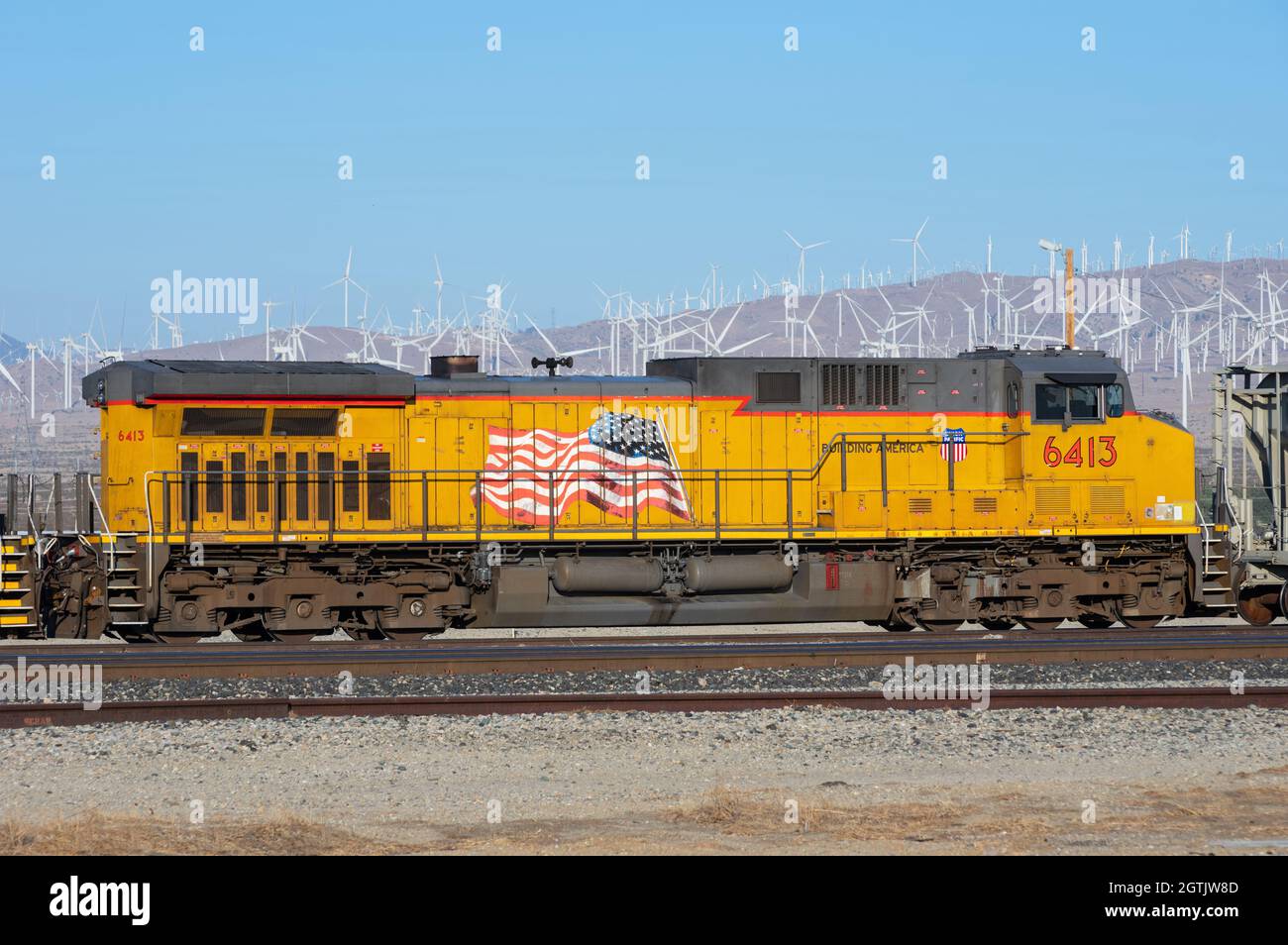 Union Pacific Railroad locomotive shown stationary at Mojave, California Stock Photo - Alamy