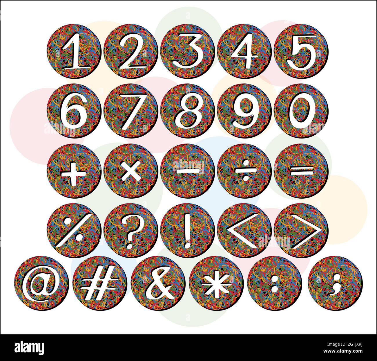 English letters numbers symbols Stock Vector Images - Alamy