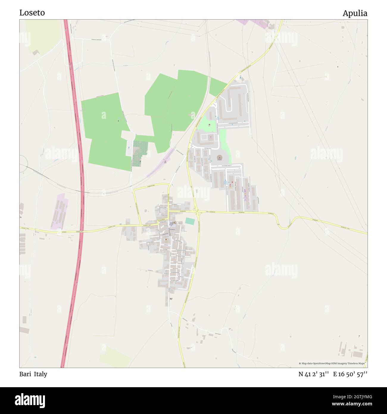 Loseto, Bari, Italy, Apulia, N 41 2' 31'', E 16 50' 57'', map, Timeless ...