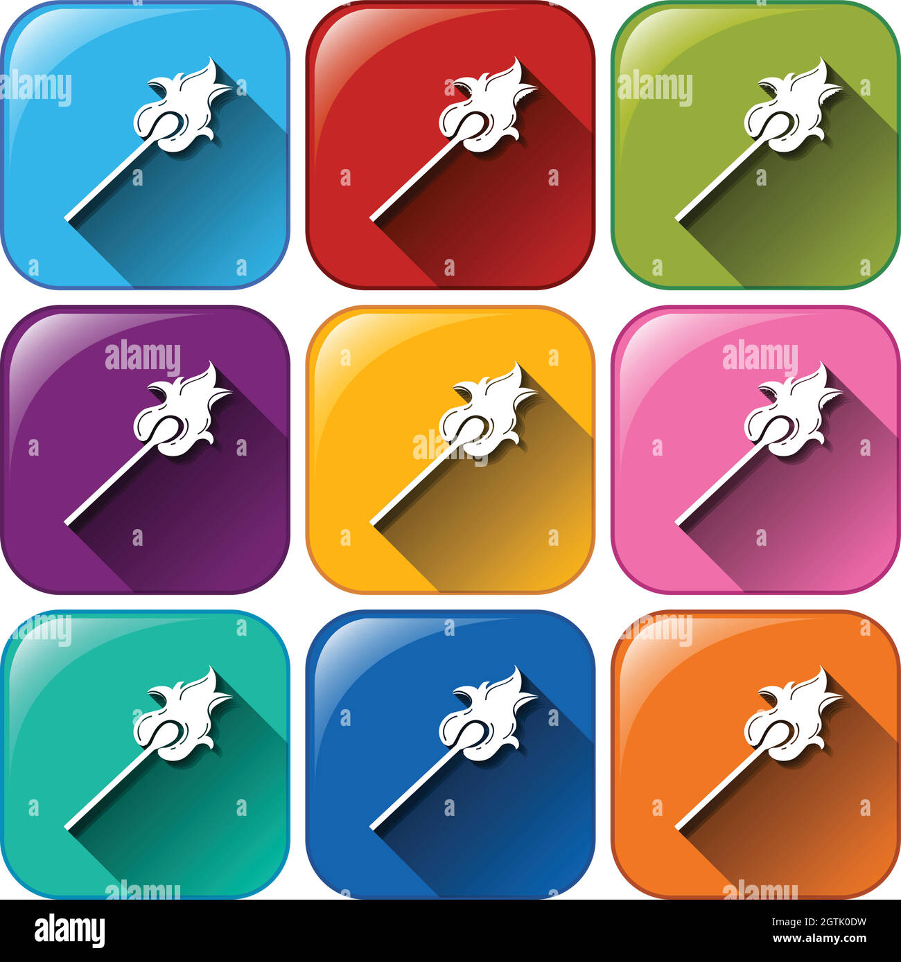 Buttons with flames Stock Vector Image & Art - Alamy