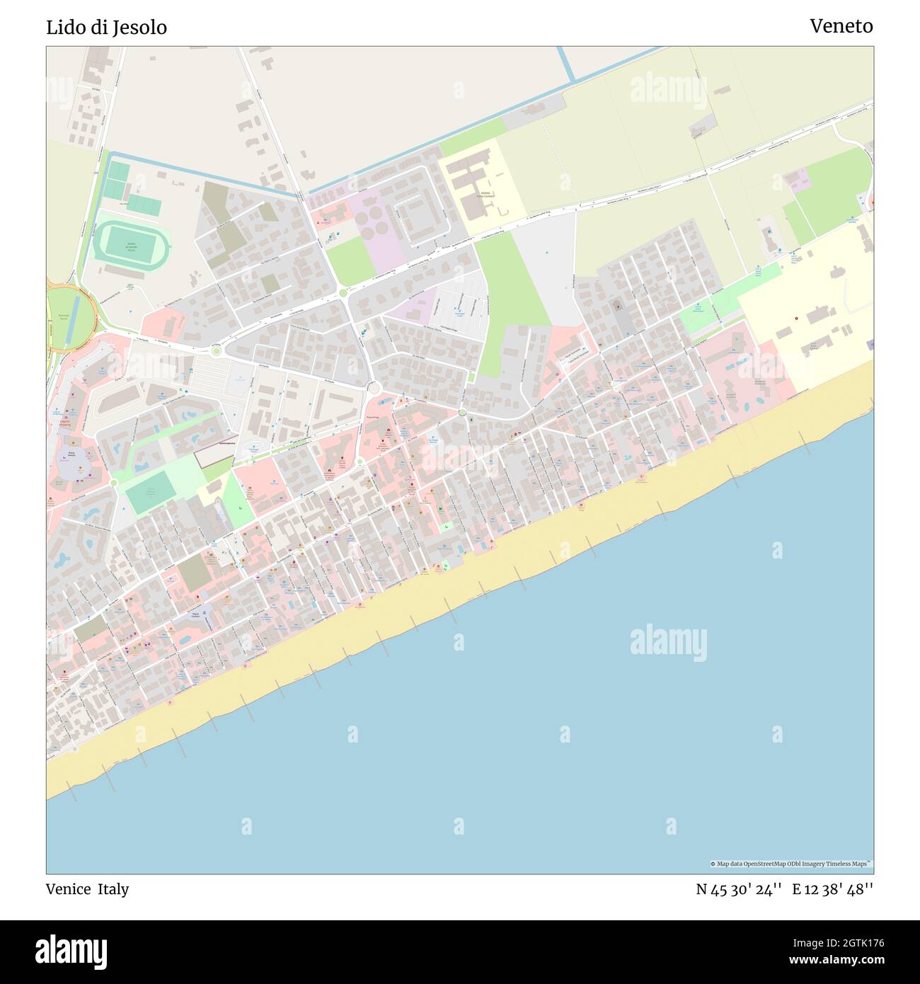 Lido di Jesolo, Venice, Italy, Veneto, N 45 30' 24'', E 12 38' 48 ...