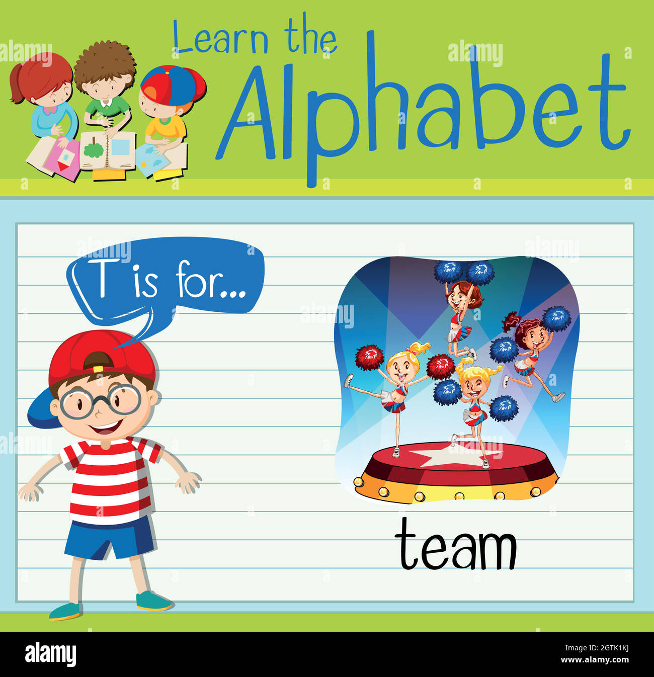 Flashcard letter T is for team Stock Vector Image & Art - Alamy