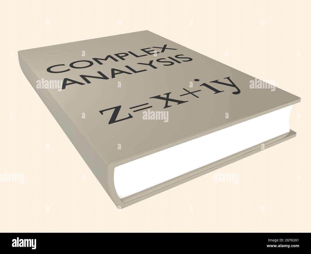 3D illustration of COMPLEX ANALYSIS script on a book, isolated on ...