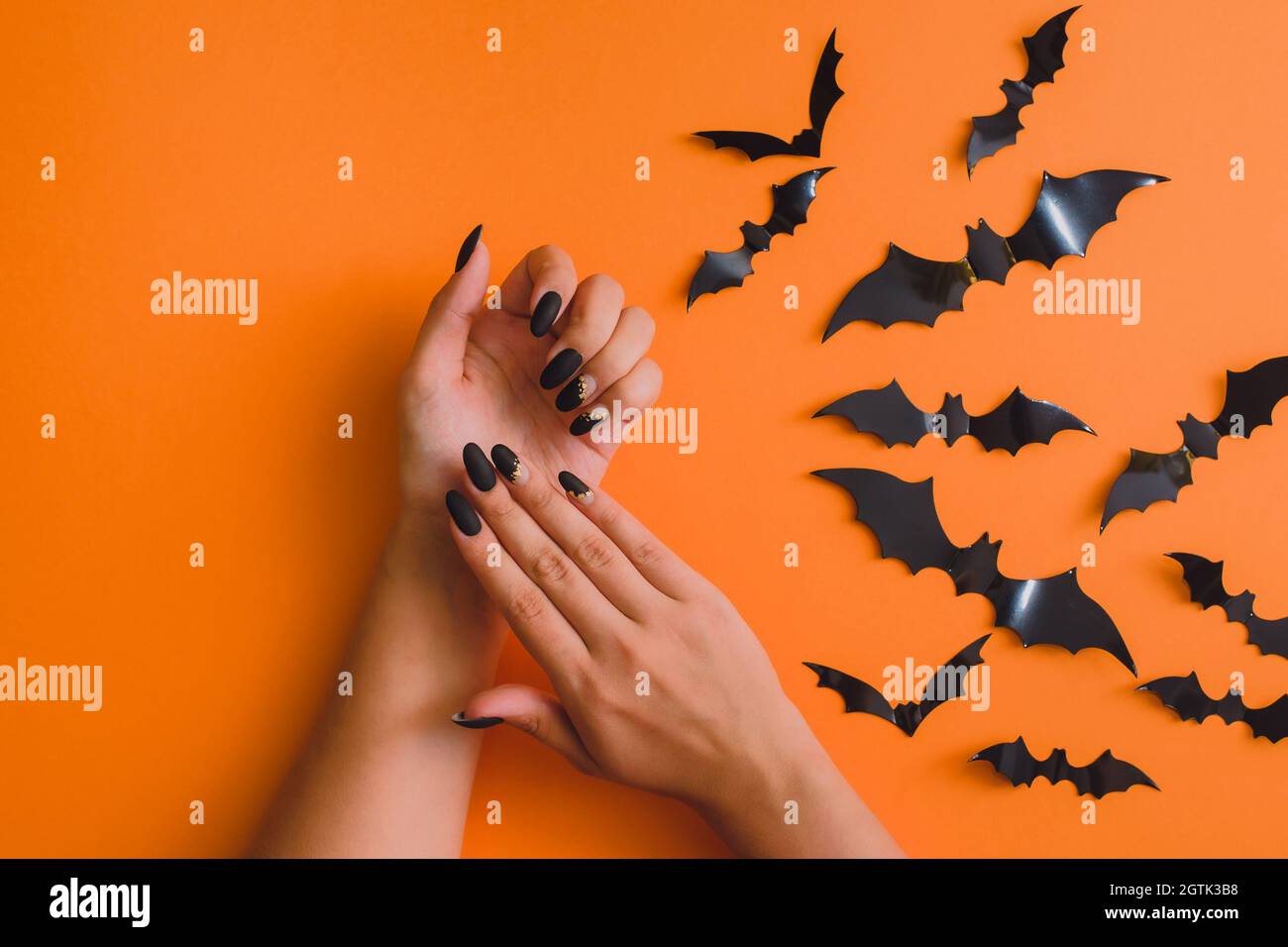 Bat Halloween Nail Designs