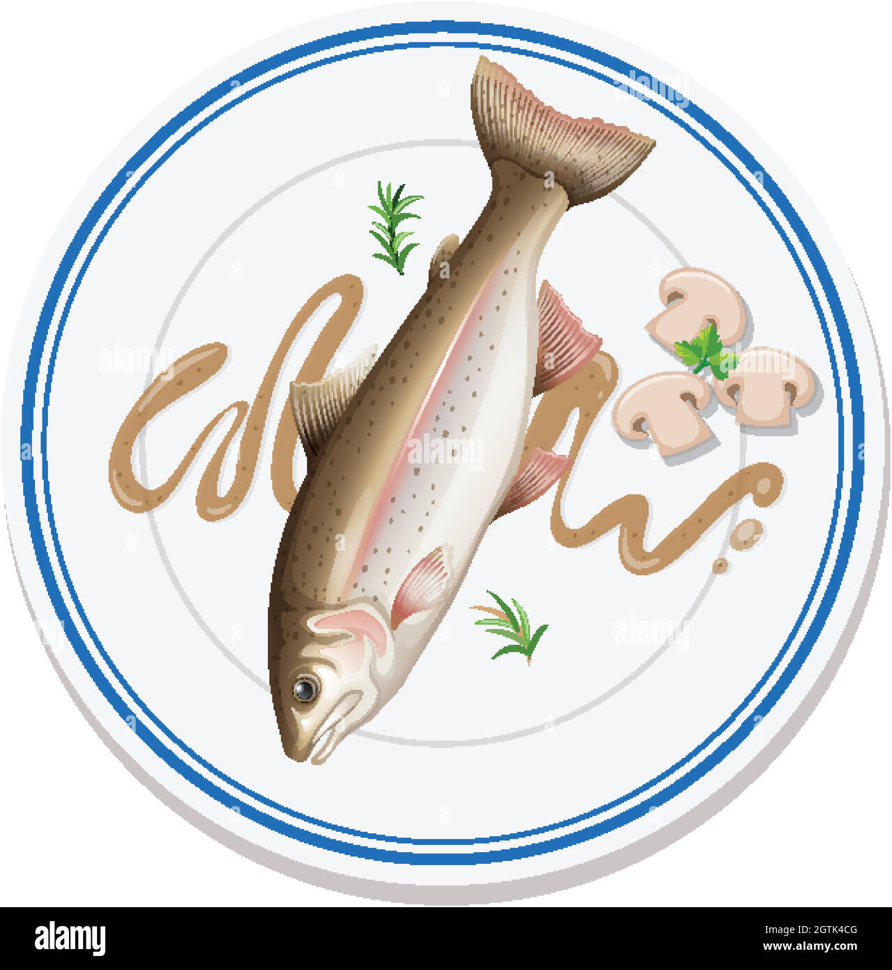 Living food plate Stock Vector Images - Alamy