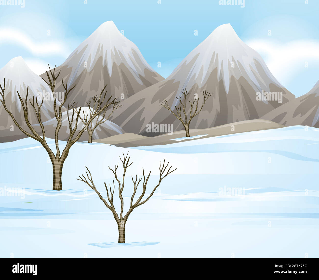Winter scene snow on Stock Vector Images - Alamy