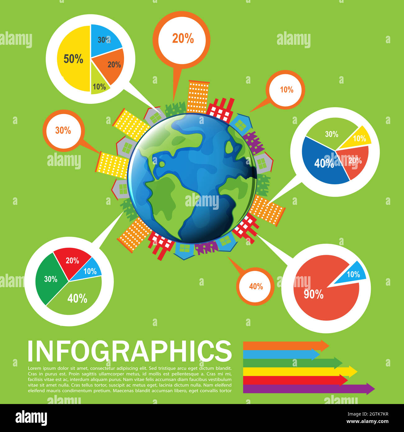 An infographics of the Earth Stock Vector Image & Art - Alamy