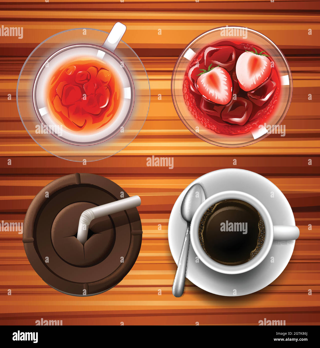 Cups glass drinks Stock Vector Images - Alamy