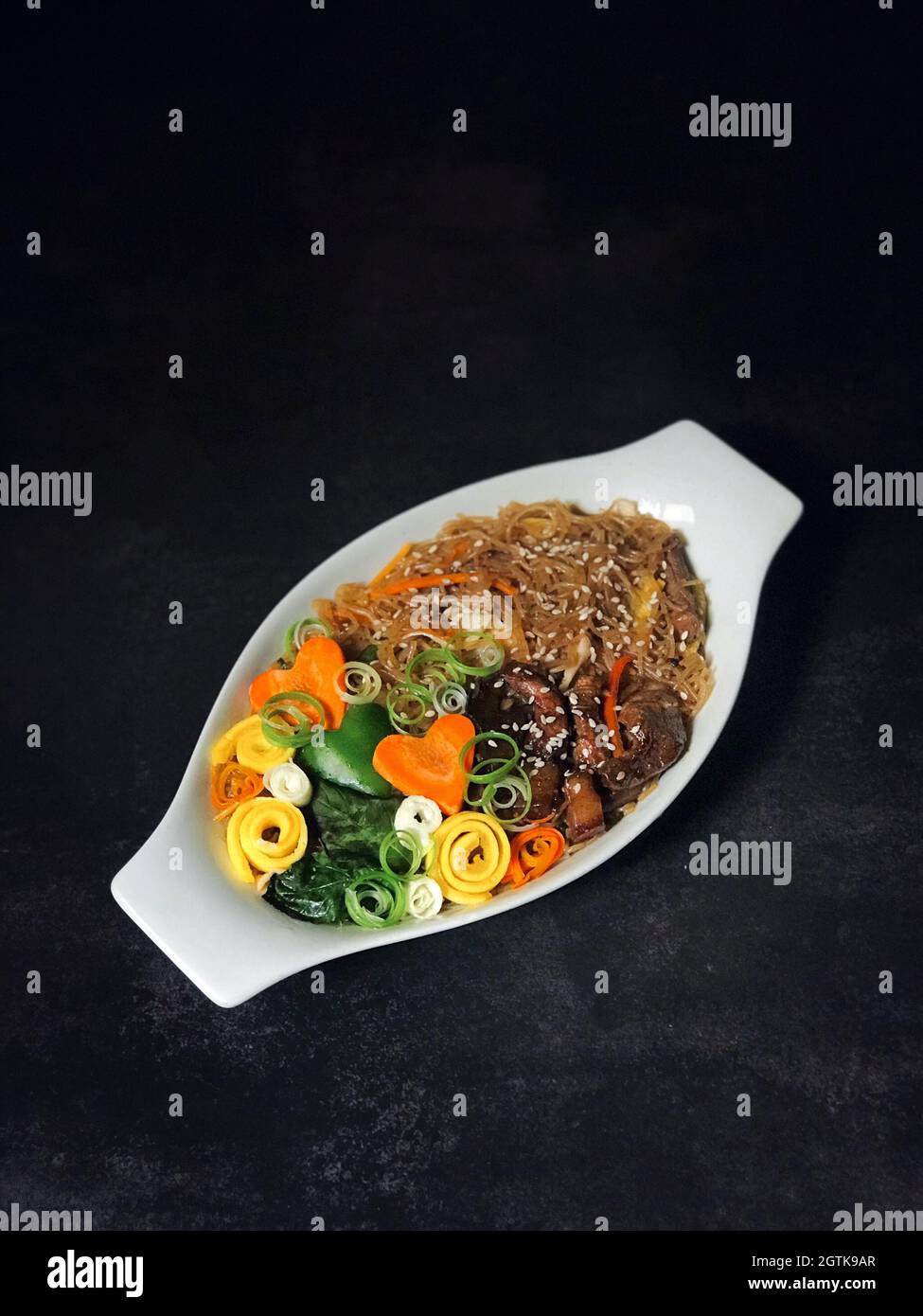 Korean japchae hi-res stock photography and images - Alamy