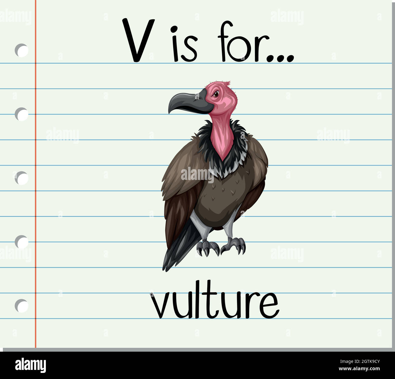 Letter v vulture Stock Vector Images - Alamy