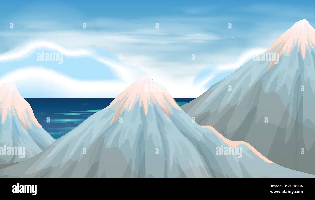 Snow ice scenery Stock Vector Images - Alamy