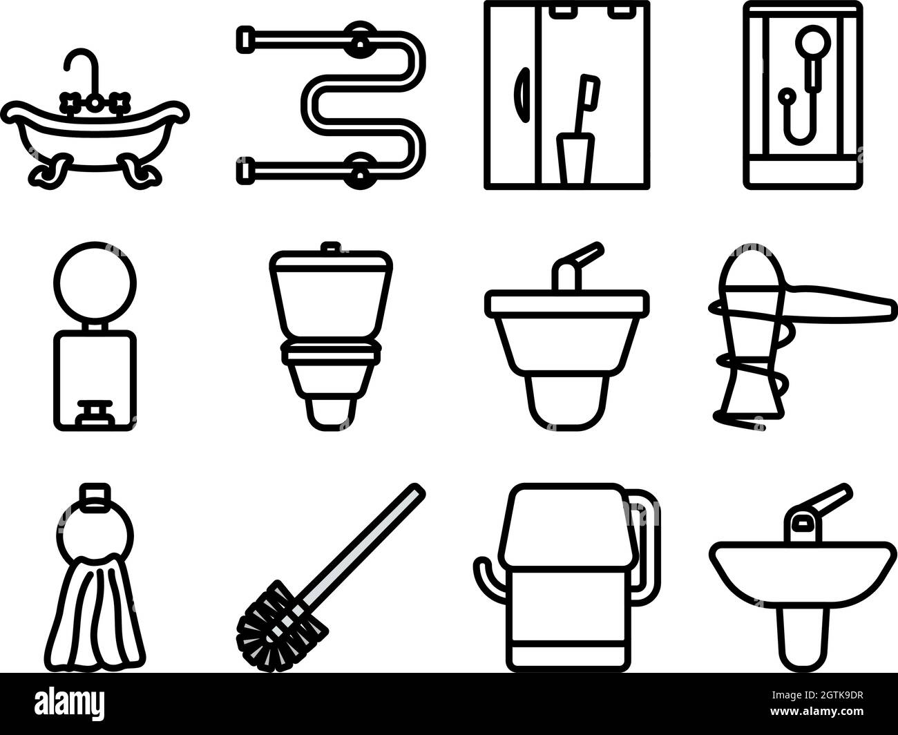 Design cleaning icon set hi-res stock photography and images - Alamy