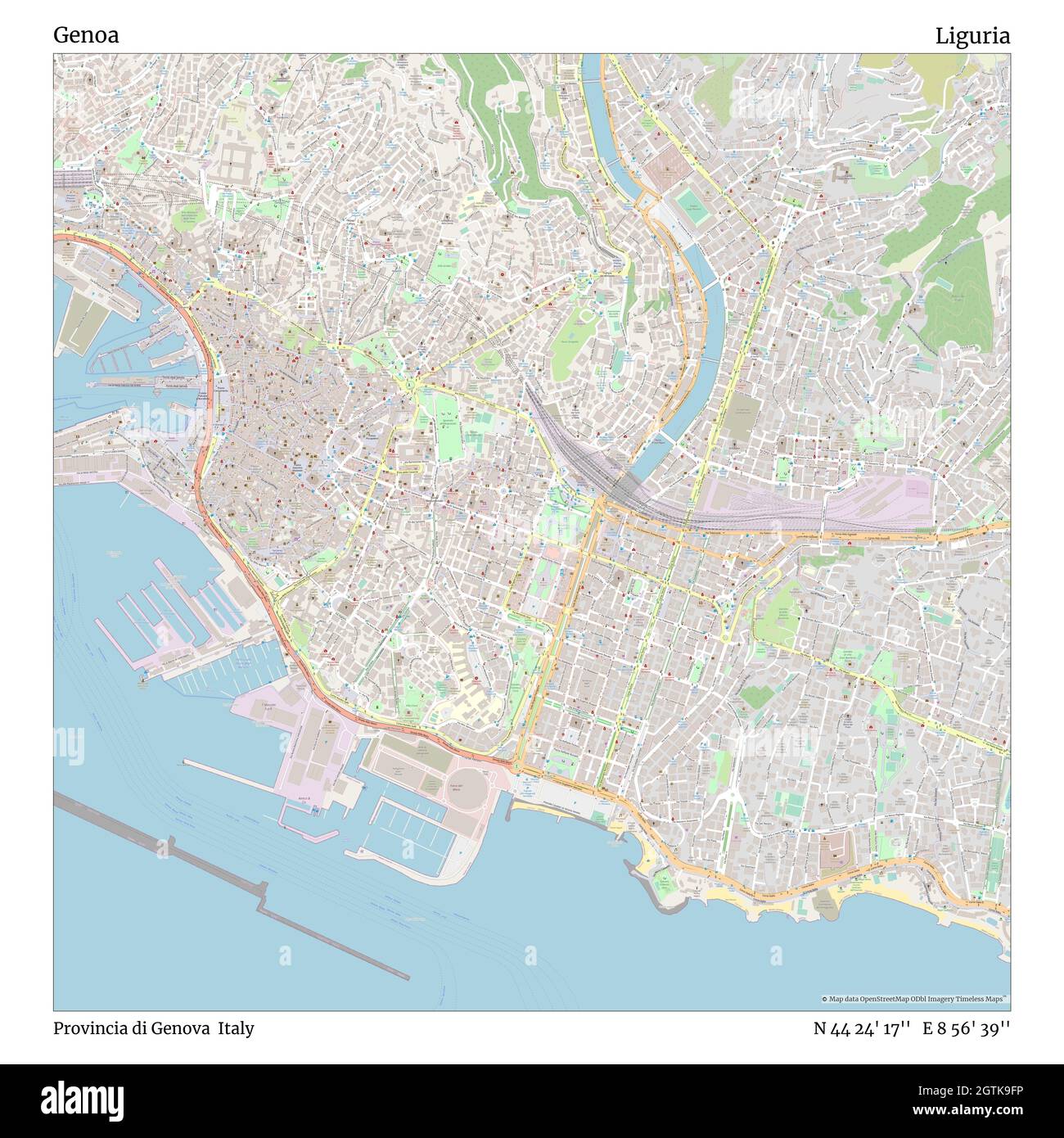 Map of genoa italy hi-res stock photography and images - Alamy