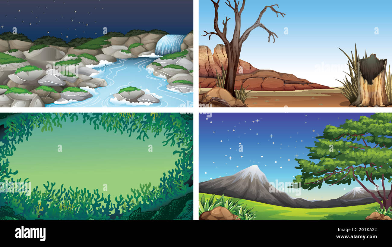 Set of scenes in nature setting Stock Vector Image & Art - Alamy