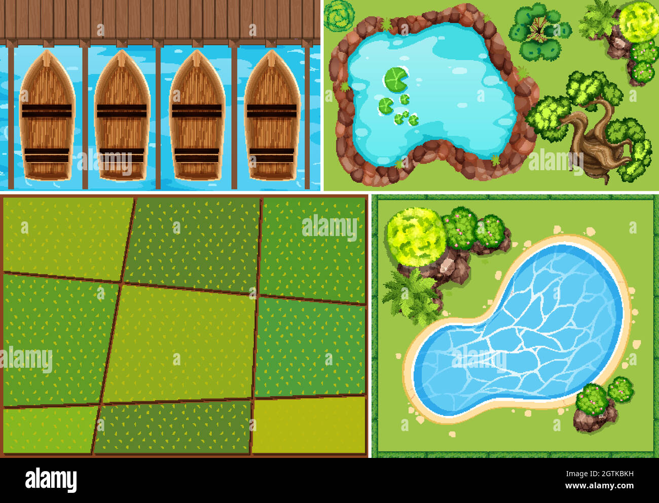 Aerial water scenery Stock Vector Images - Alamy