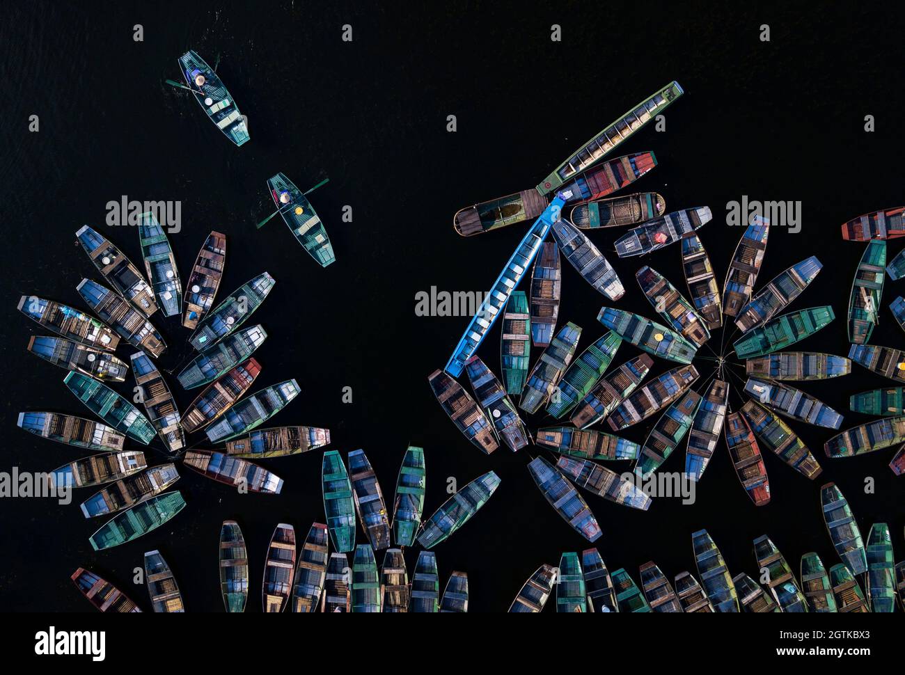 Vietnam floating market aerial hi-res stock photography and images - Alamy