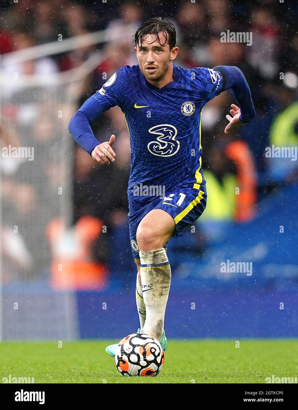 Chelsea's Ben Chilwell in action during the Premier League match at ...