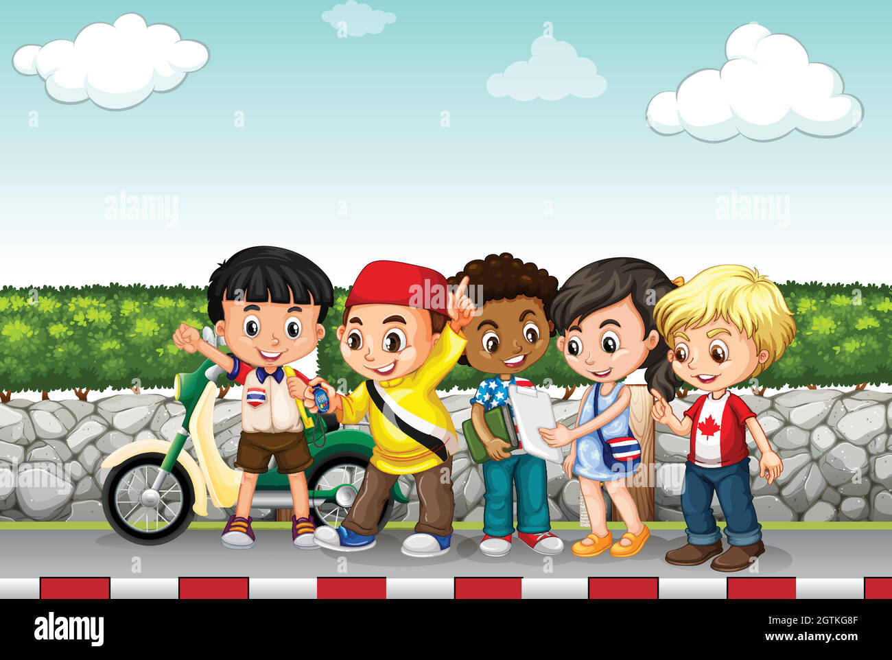 Hanging Out With Friends Cartoon