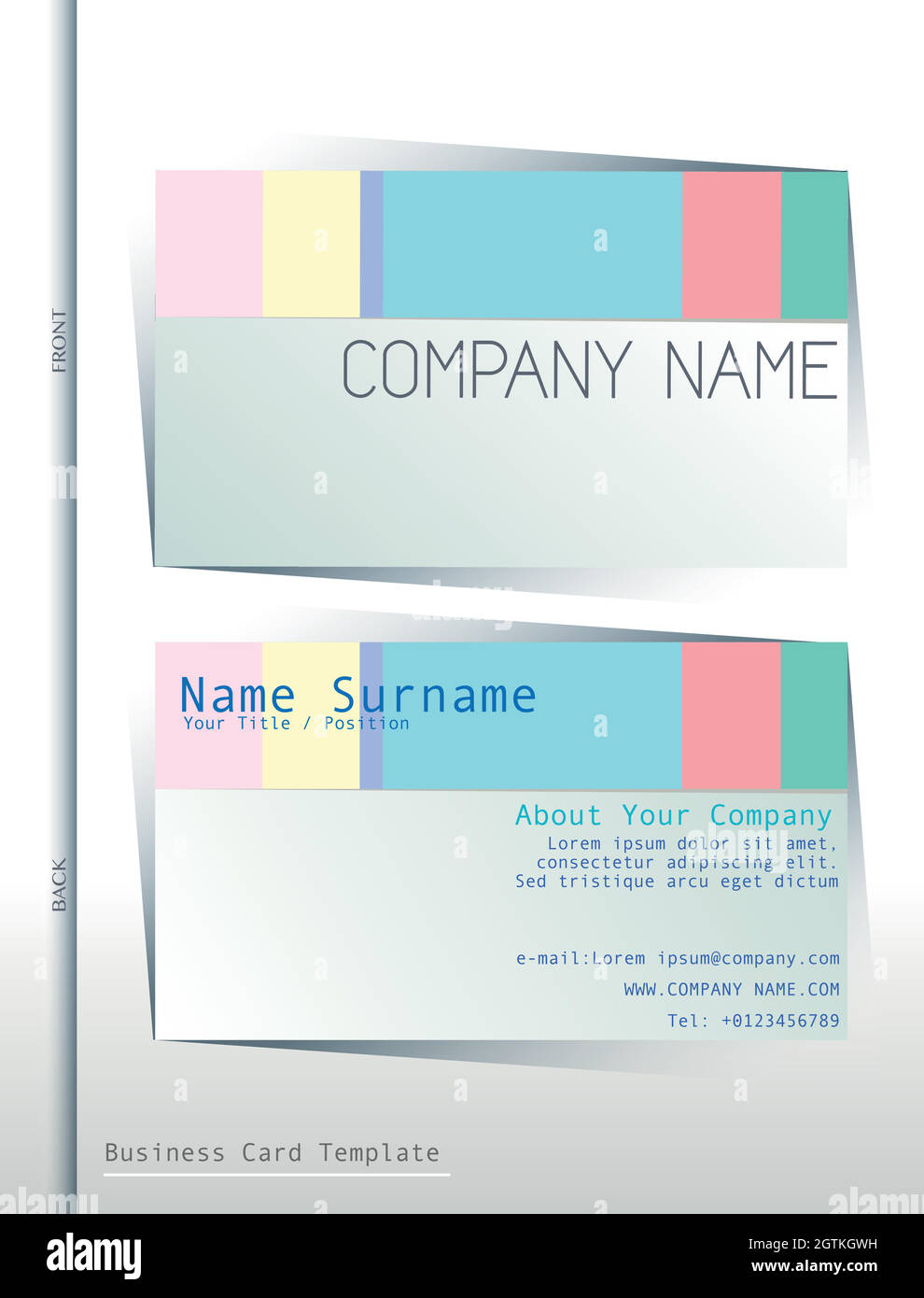 Number logo corporate business card Stock Vector Images - Alamy