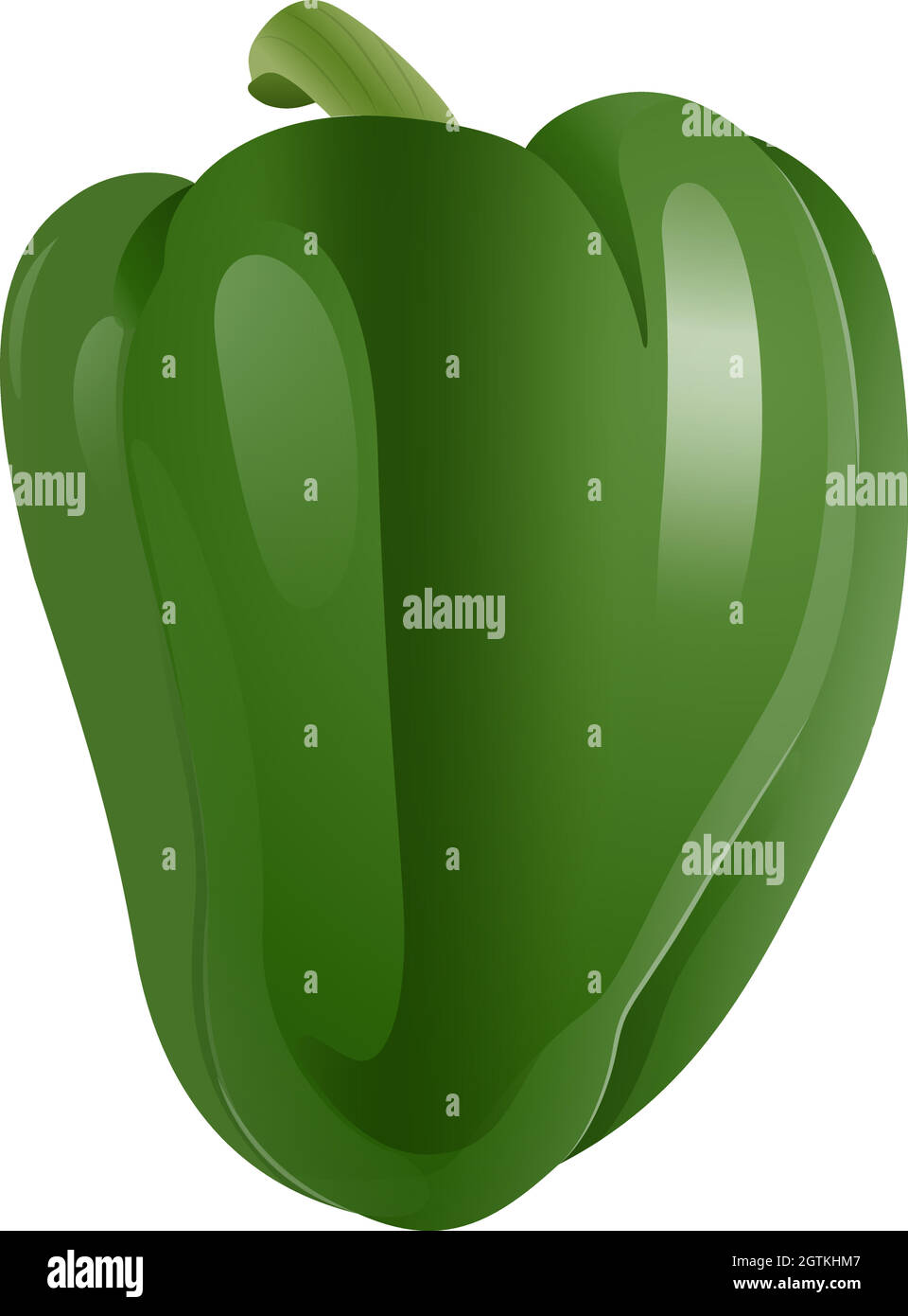 Capsicum On White Background Stock Vector Images Alamy