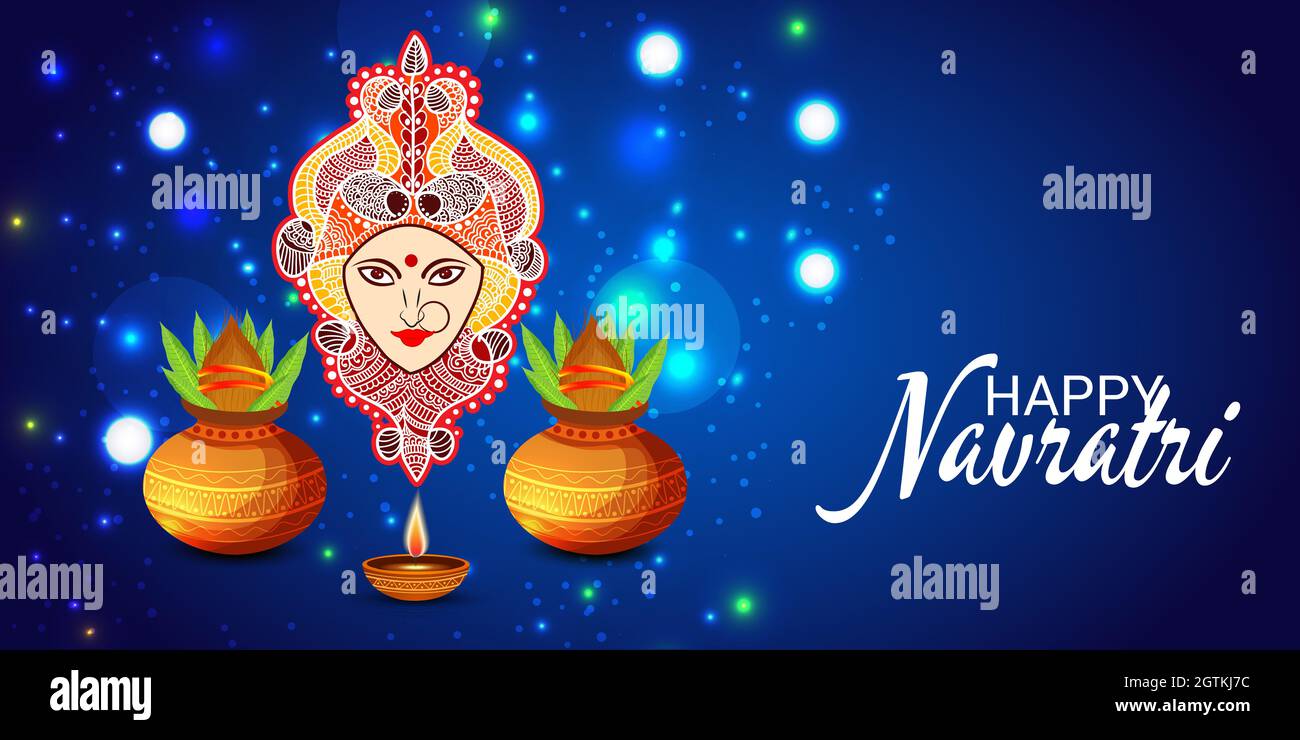 Vector illustration of a Background for Happy Navratri Celebration ...