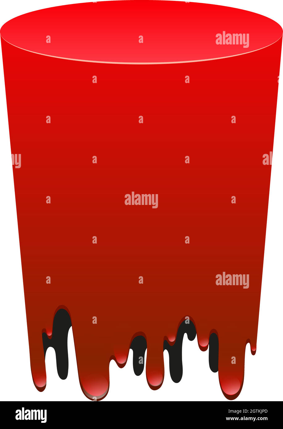 Red color melting on white Stock Vector Image & Art - Alamy