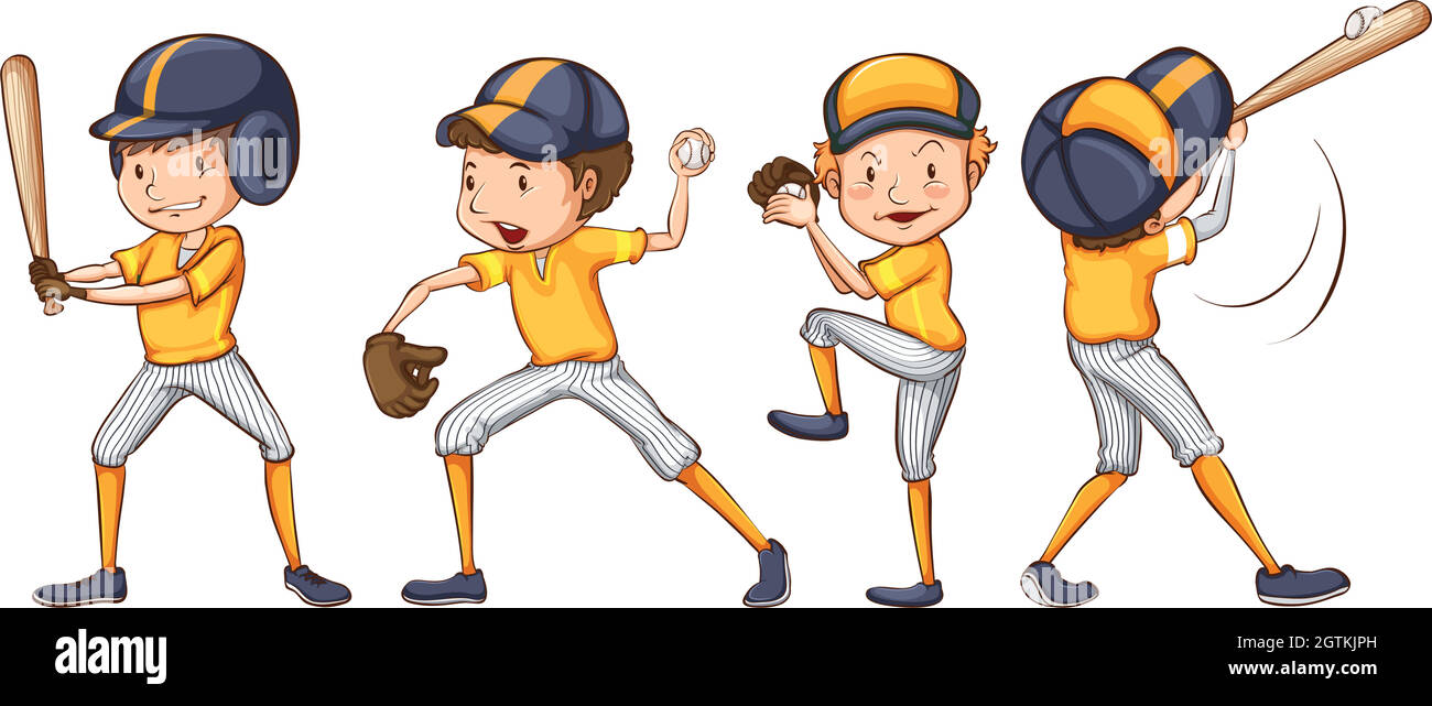 Players of the yellow team Stock Vector Image & Art - Alamy