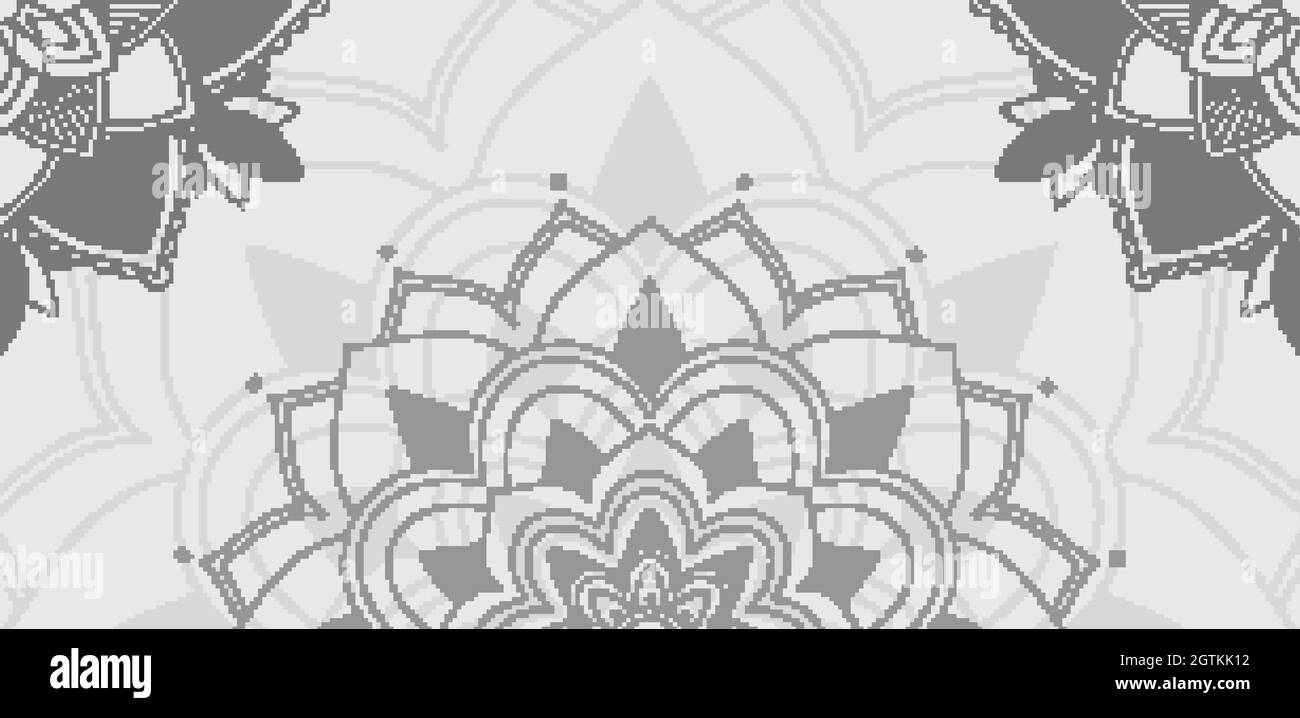Background pattern of mandala in gray Stock Vector Image & Art - Alamy