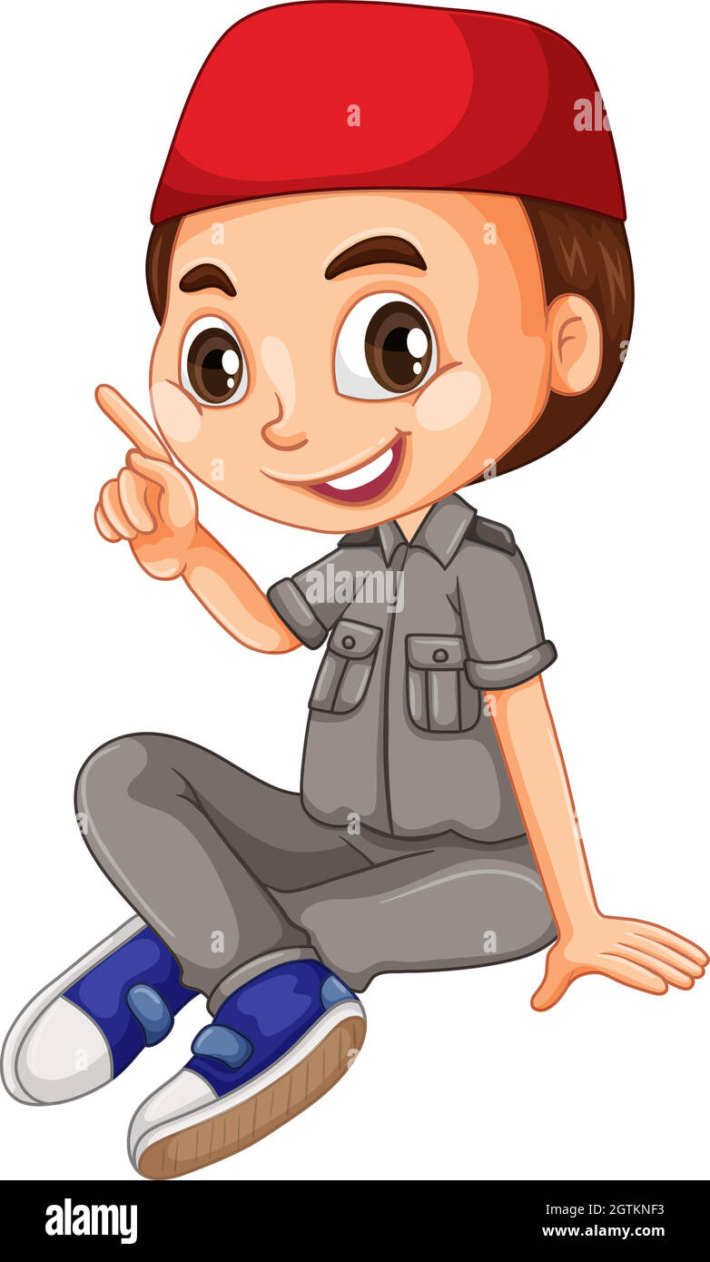 Muslim boy pointing the finger Stock Vector Image & Art - Alamy