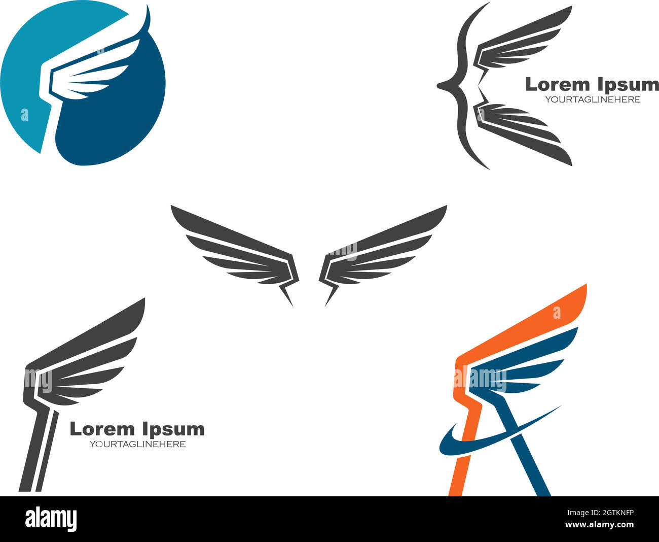 wings logo symbol icon vector illustration Stock Vector Image & Art - Alamy