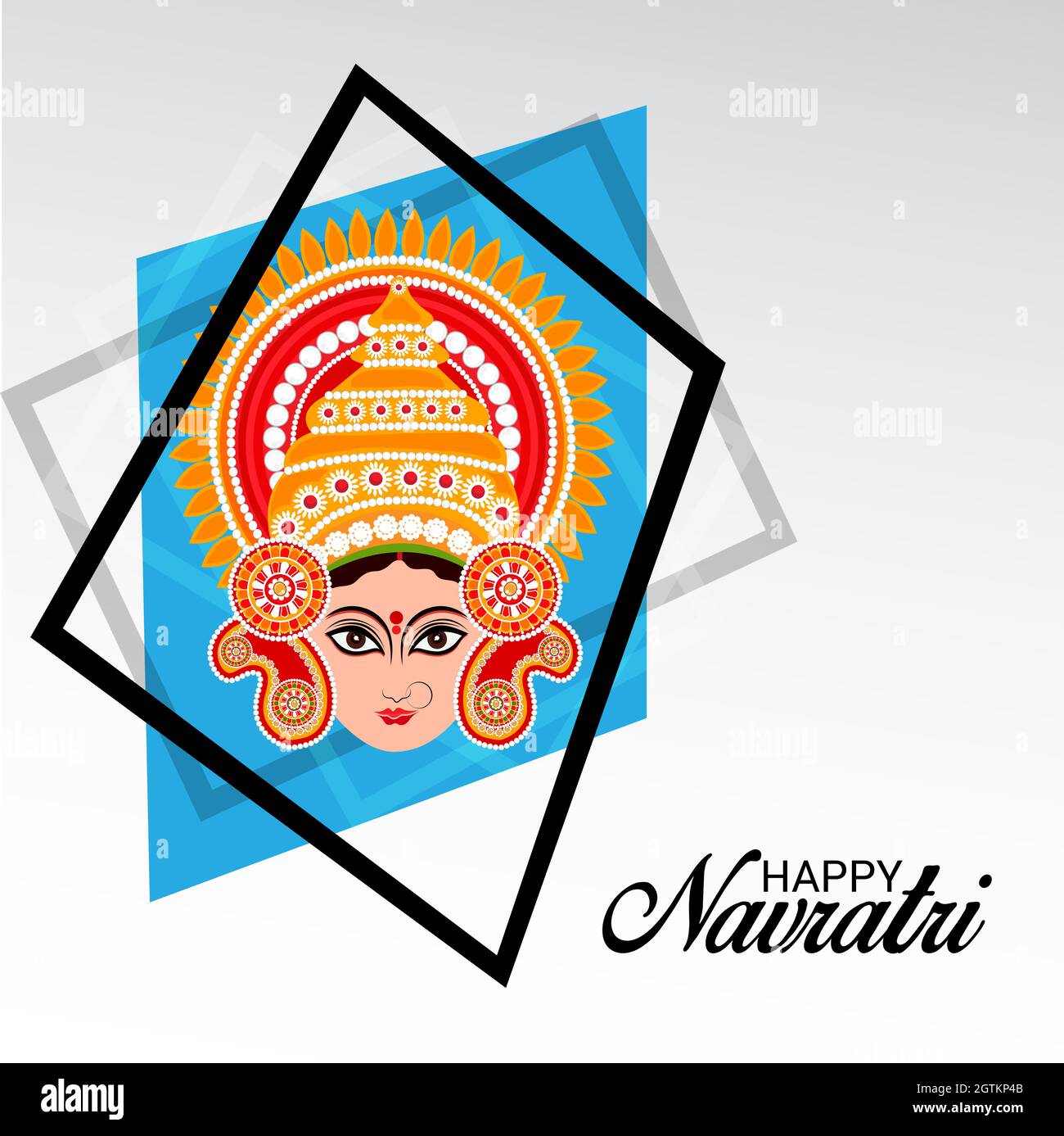 Vector illustration of a Background for Happy Navratri Celebration ...