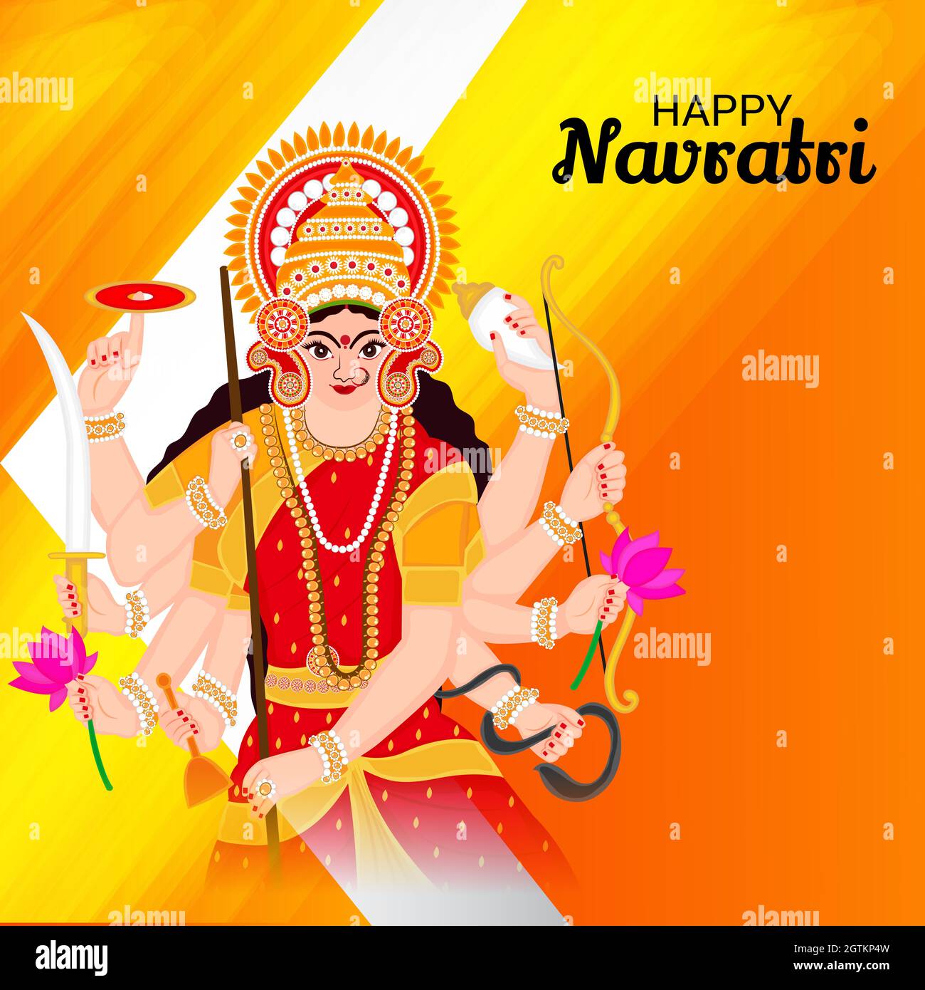 Vector illustration of a Background for Happy Navratri Celebration ...