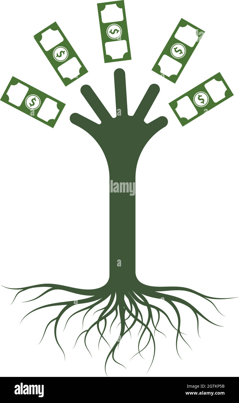 money tree logo icon vector illustration Stock Vector Image & Art - Alamy